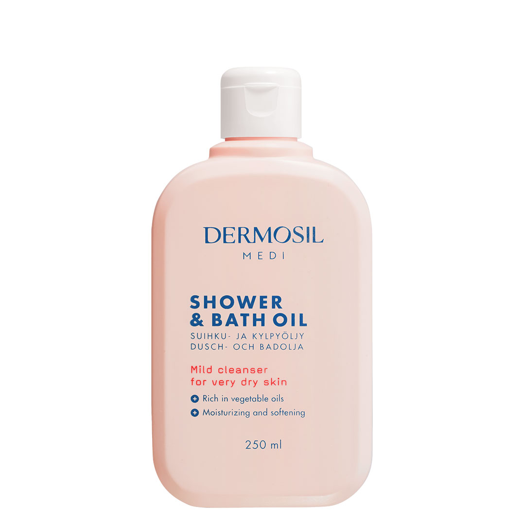 Moisturizing shower oil for taking a shower and a bath - Dermosil